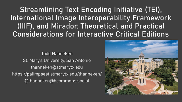 Streamlining Text Encoding Initiative (TEI), International Image ...